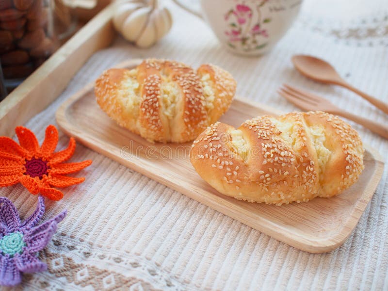 Garlic bread stock photo. Image of morning, croissant - 63826404