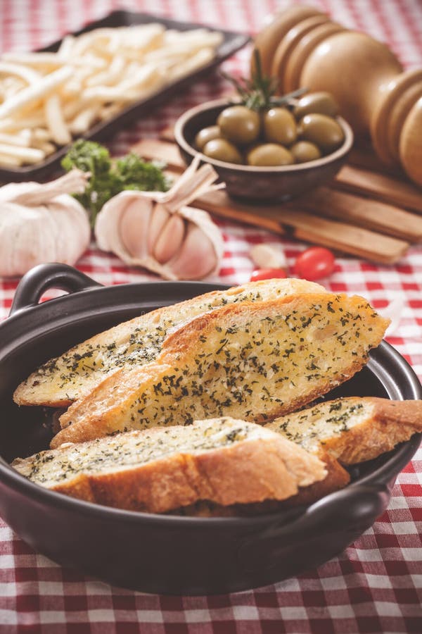 Garlic bread stock image. Image of cooking, garlic, cuisine - 86285083