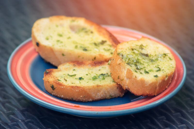 Garlic bread stock image. Image of herb, butter, gourmet - 142849693