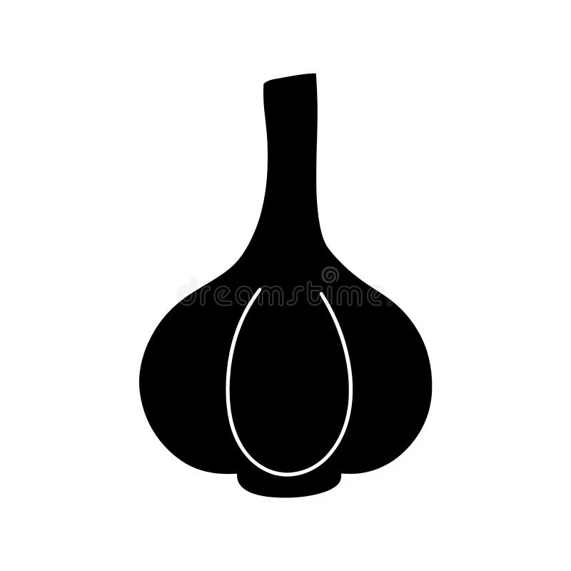 Flat Garlic Silhouette Icon Stock Illustrations – 772 Flat Garlic ...