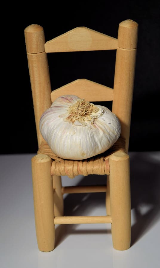 Garlic and chair. stock image. Image of garlic, chair - 85049157