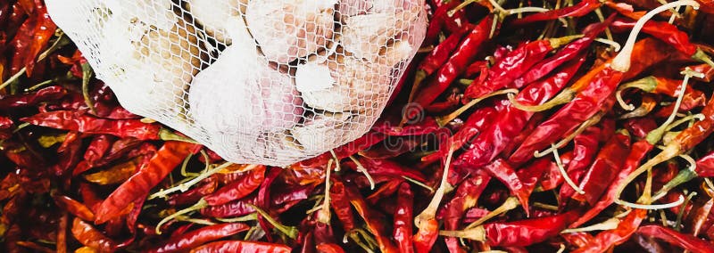 Garlic Chilli, Banner Size Used for Website Stock Image - Image of ...