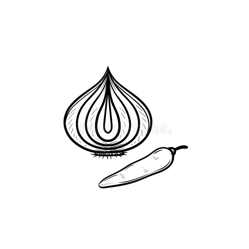Garlic and Chilli Hand Drawn Sketch Icon. Stock Vector - Illustration ... Garlic and Chilli Hand Drawn Sketch Icon. Stock Vector - Illustration ...