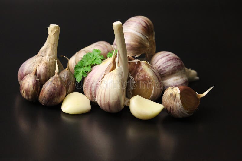 Garlic stock photo. Image of clove, head, group, close - 79261336