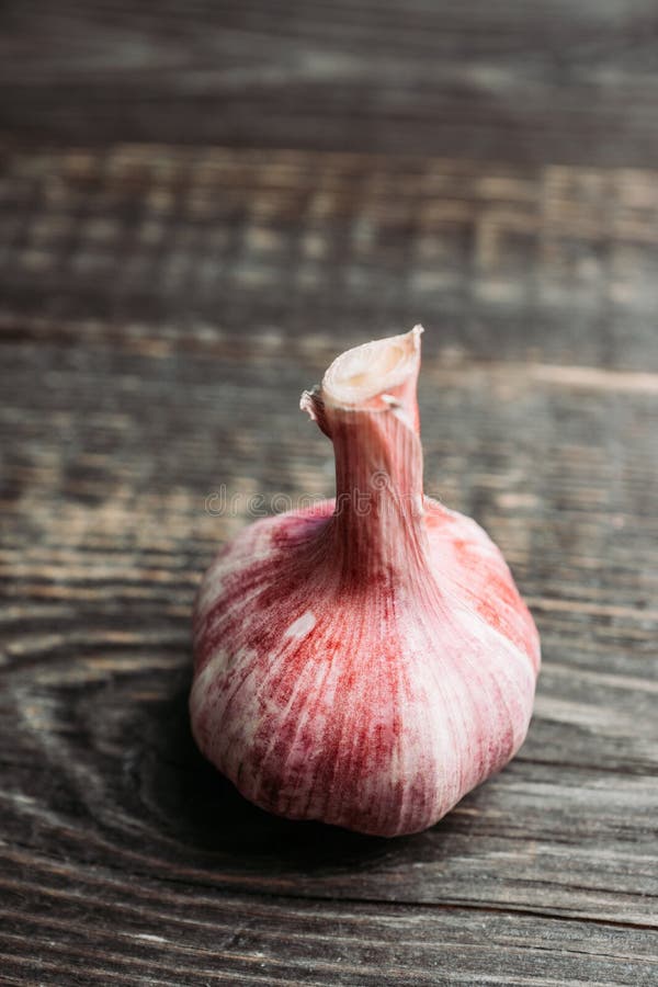 Garlic Close-up Shot on the Rustic Background Stock Photo - Image of ...