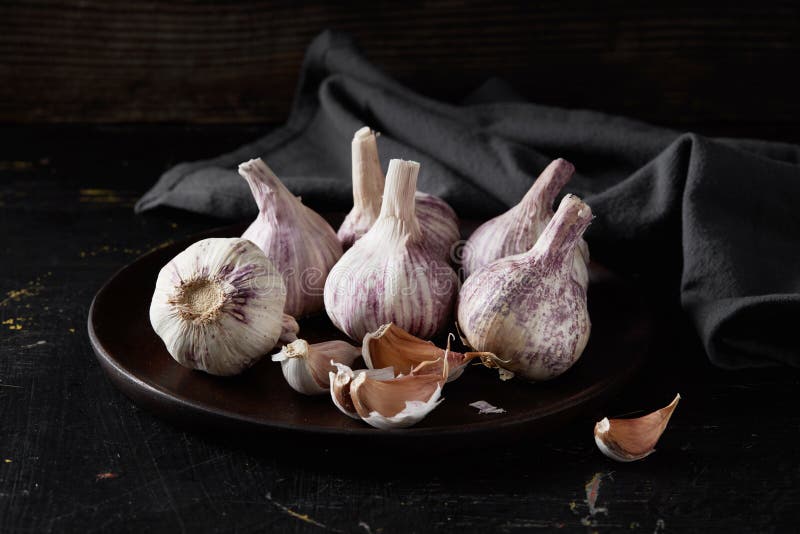 Farm market garlic stock photo. Image of organic, agriculture - 136516350
