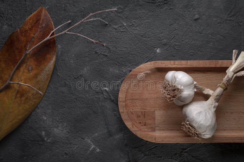 Garlic Concept on Stone Floor Stock Image - Image of aromatic, studio ...