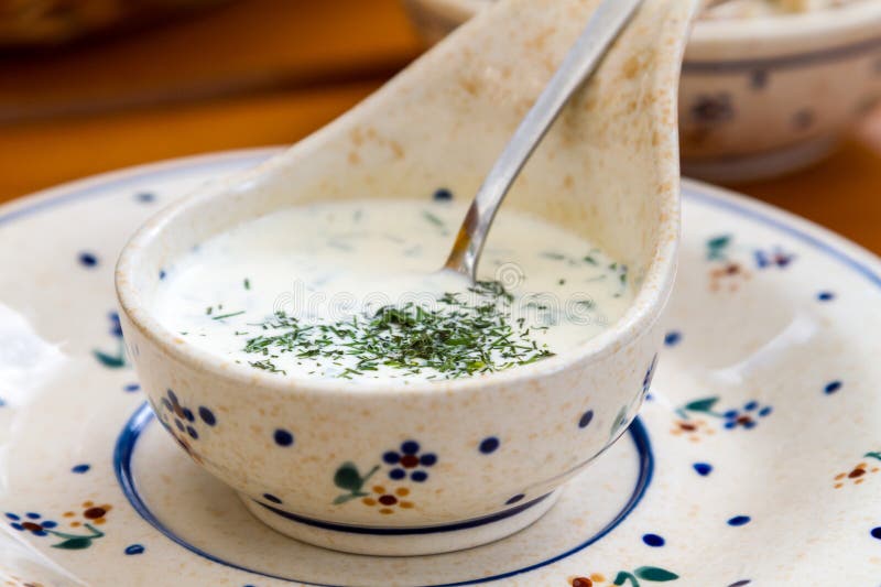 Garlic Cream for Meat stock image. Image of garlic, cream - 305878393