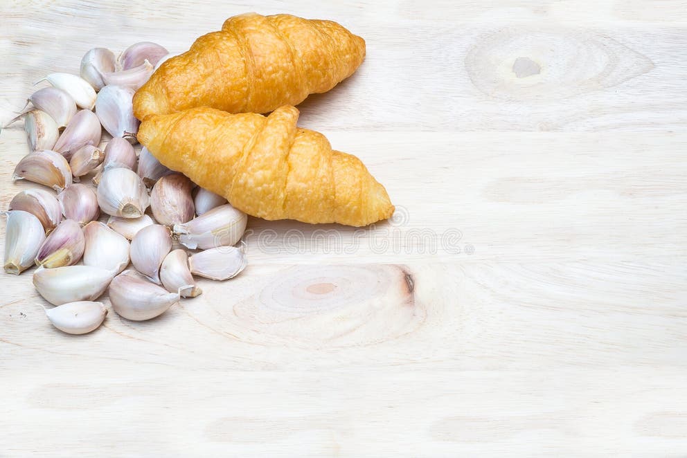 Garlic and croissant stock photo. Image of bread, baked - 61642332