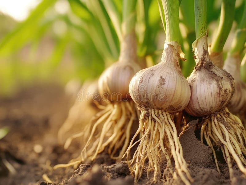 Garlic Crop stock photo. Image of cultivation, agriculture - 361848064