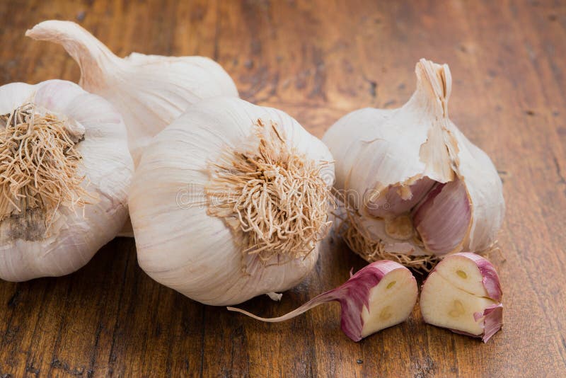 Garlic with cut clove stock image. Image of health, condiment - 52853653