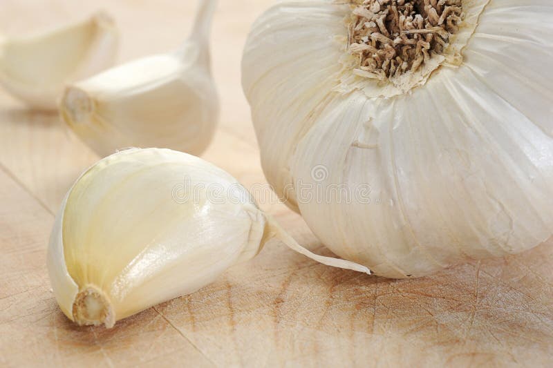 Garlic stock photo. Image of food, white, natural, cutting - 30395064