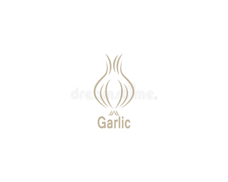 Garlic Flat Image Logo Template Vector Illustration Stock Vector ...