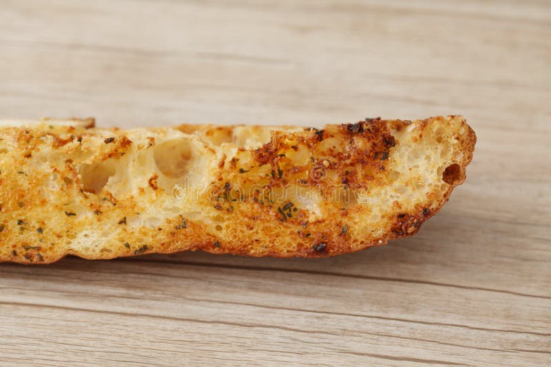 Garlic French Bread on Table Stock Image - Image of garlic, table ...