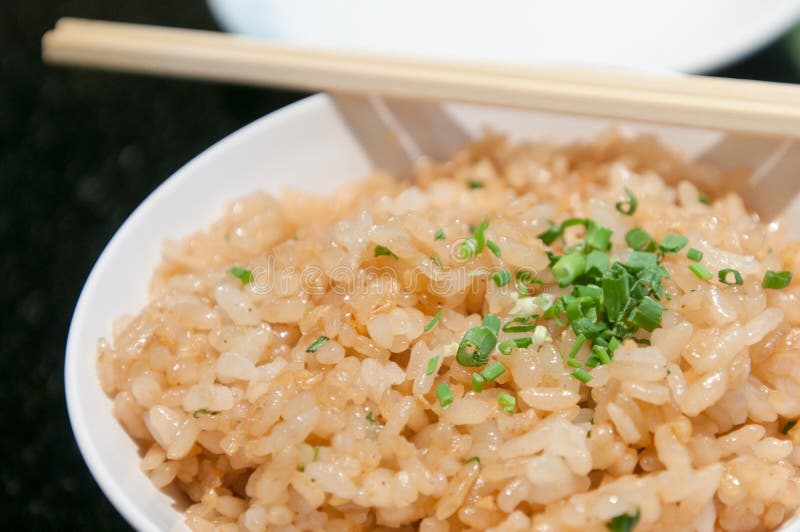 Garlic Fried Rice Japanese Food Stock Photo - Image of gourmet ...