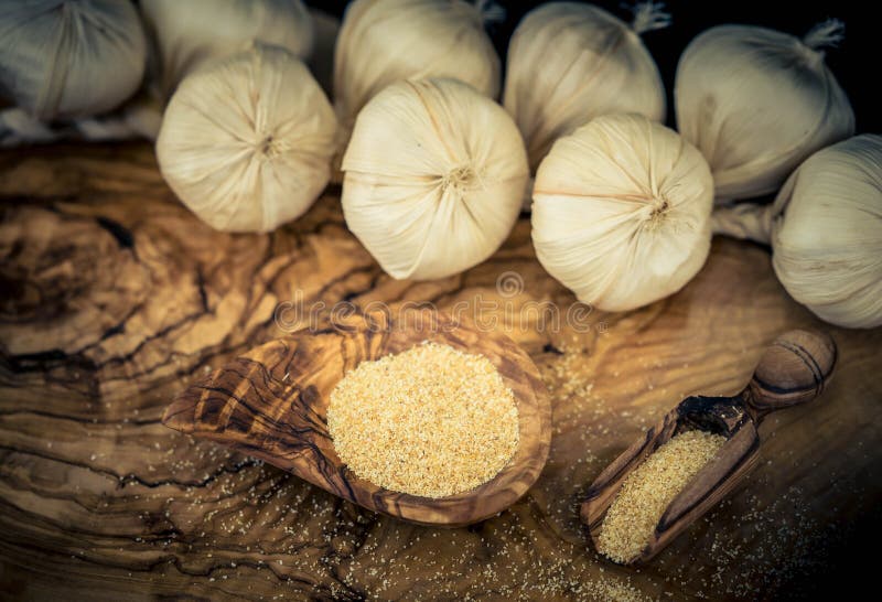 Dried Garlic granules stock photo. Image of granulated - 210406362