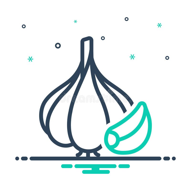 Mix Icon for Garlic, Garlic Bulb and Spice Stock Vector - Illustration of symbol, pungent: 354904884