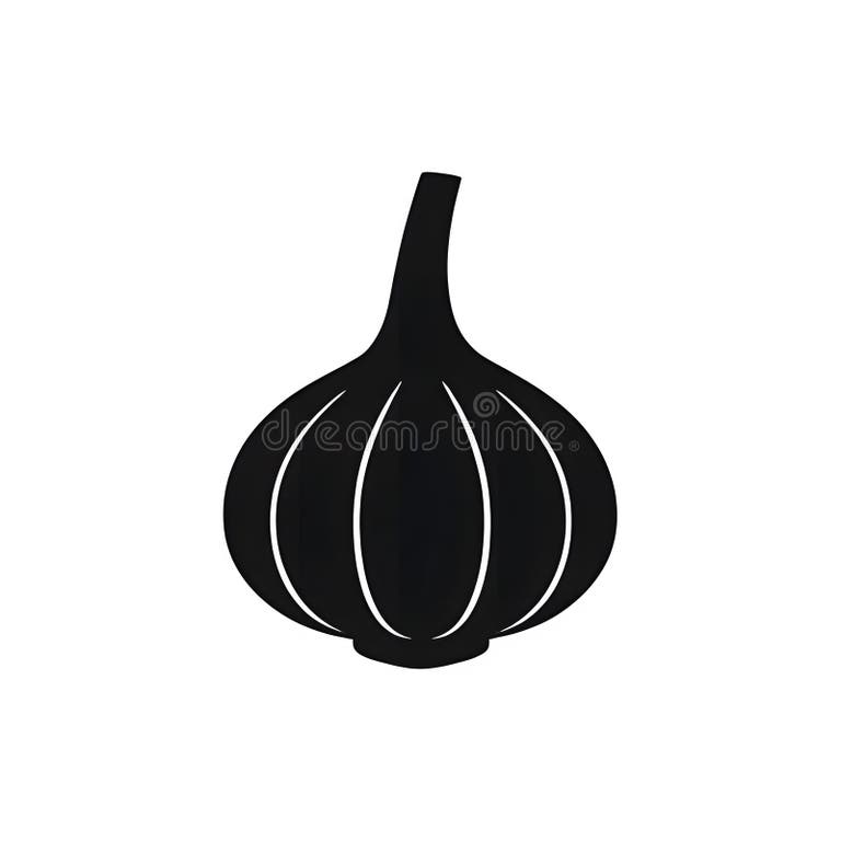 Flat Garlic Silhouette Icon Stock Illustrations – 772 Flat Garlic ...