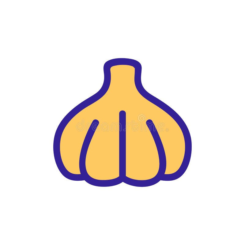 Garlic Icon Vector. Isolated Contour Symbol Illustration Stock Vector ...