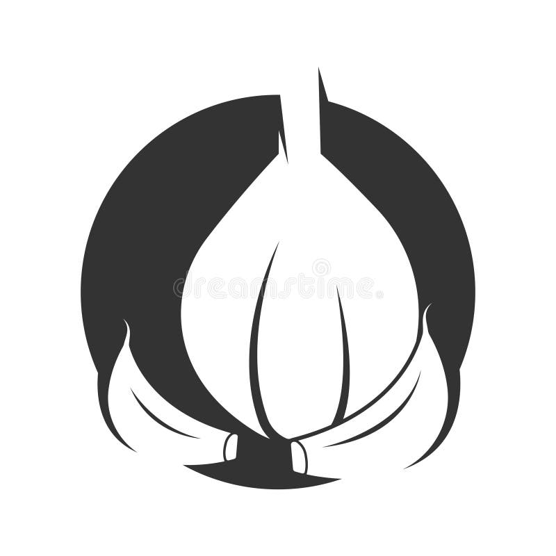 Garlic Illustration Logo Icon Vector Design Template Stock Vector ...