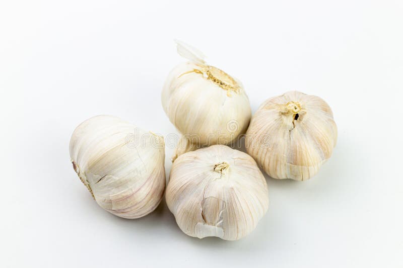 Garlic Isolated on White Background. Clipping Path Included for Easy ...