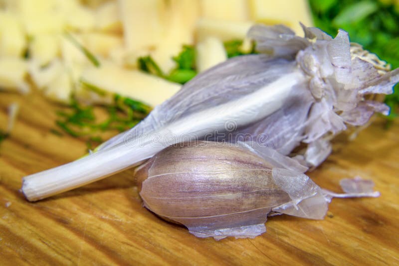 Garlic stock image. Image of cutout, slice, ingredient - 50607157