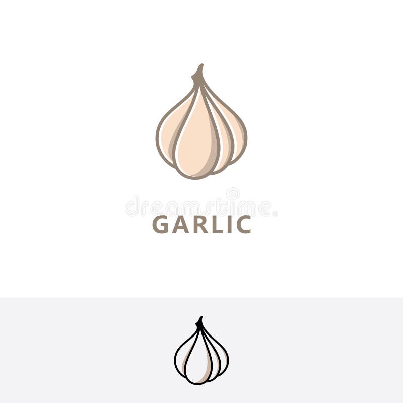 Garlic Logo Icon Vector Illustration Stock Vector - Illustration of ...