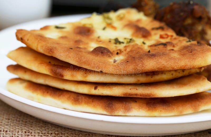 Garlic nan stock photo. Image of gourmet, chilli, dinner - 40896904