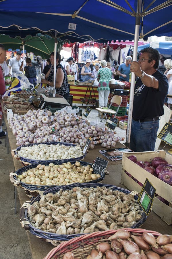 Collioure France Street Market Editorial Stock Photo - Image of dresses ...