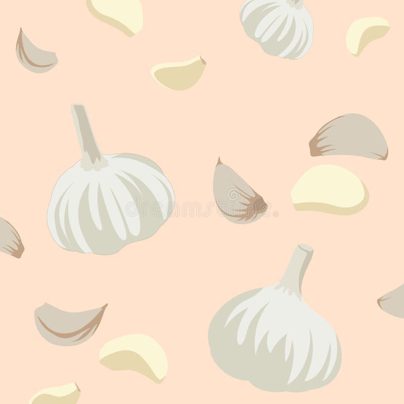 Garlic Pattern Wallpaper. Garlic Vector. Wallpaper Stock Vector ...