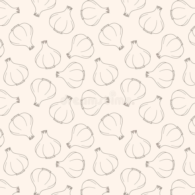 Garlic Pattern Wallpaper. Garlic Vector. Wallpaper Stock Vector ...