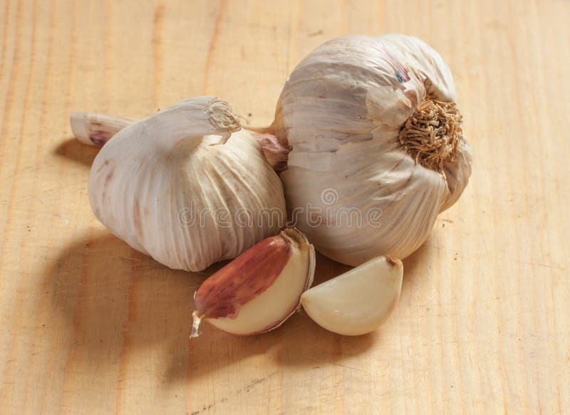 Garlic Pieces on the White Backgrounds Stock Image - Image of garlic ...