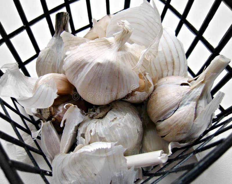 Garlic in a Plastic Cage Box Stock Image - Image of spicy, cooking ...