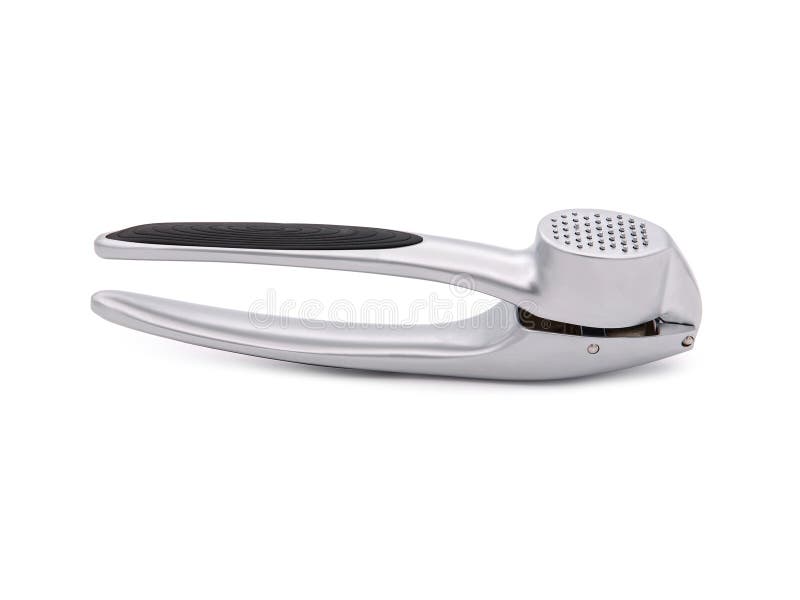 Garlic Press Isolated on White Stock Image - Image of squeeze, spice ...