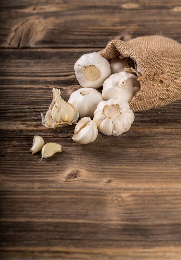 Garlic stock photo. Image of kitchen, sack, seasoning - 47041190