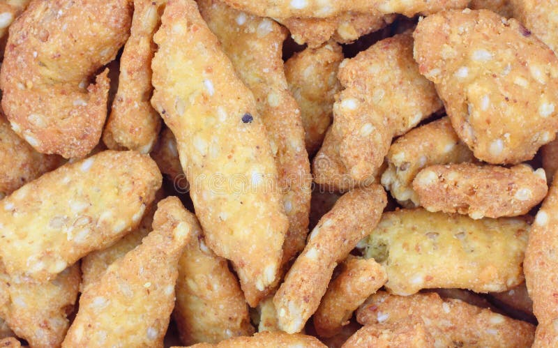 Garlic and Sesame Snack Sticks Up Close Stock Photo - Image of ...