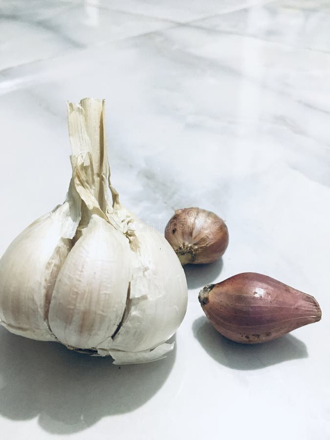 Garlic and Shallots stock photo. Image of spicy, patterned - 214720484