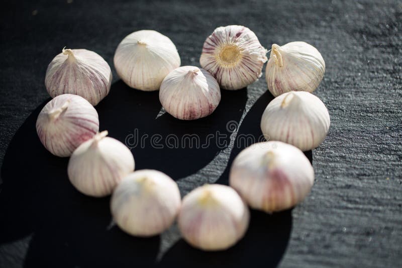 Garlic from China, Mini Garlic, Garlic in Basket, Basket Stock Image ...