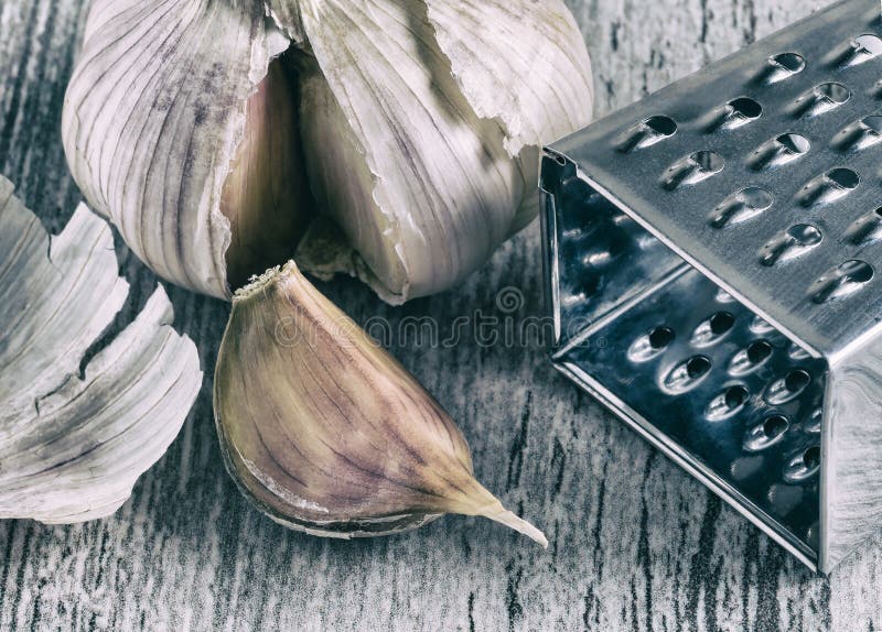 Garlic. top view stock photo. Image of refined, preparation - 64907428