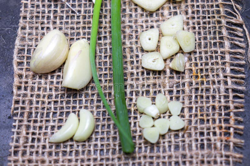 Garlic with Tree on Kitchen Stock Image - Image of fresh, release ...