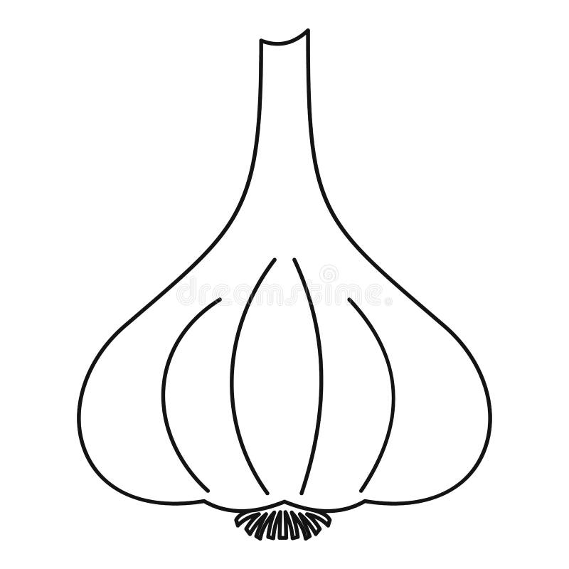 Garlic Vegetable Icon, Outline Style Stock Vector - Illustration of ...
