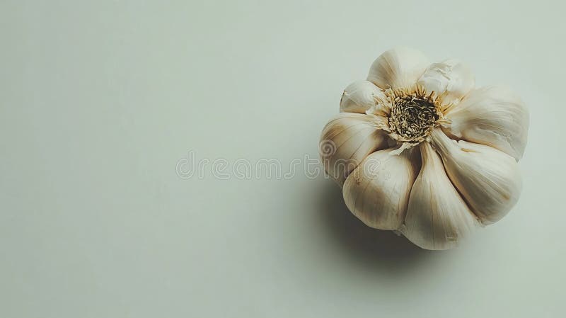 Garlic white background. stock illustration. Illustration of lighting ...