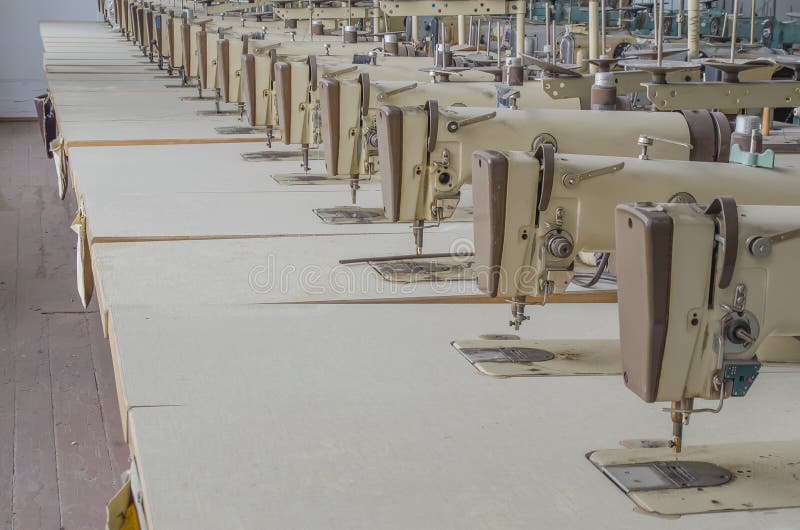 Garment Factory with the Old Equipment Stock Image - Image of ...