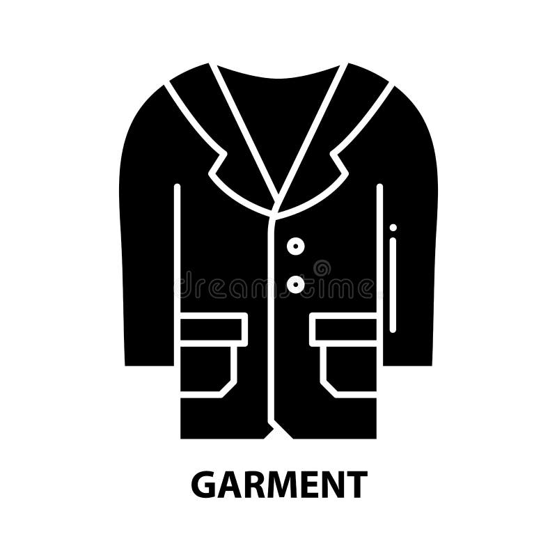 Garment Icon, Black Vector Sign with Editable Strokes, Concept ...
