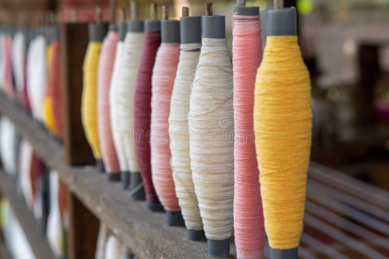 Stack of Colorful Silk Rolls Stock Image - Image of rolls, colorful ...