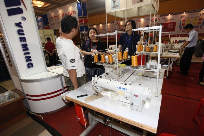Garment Machinery Exhibition Editorial Stock Image - Image of ...