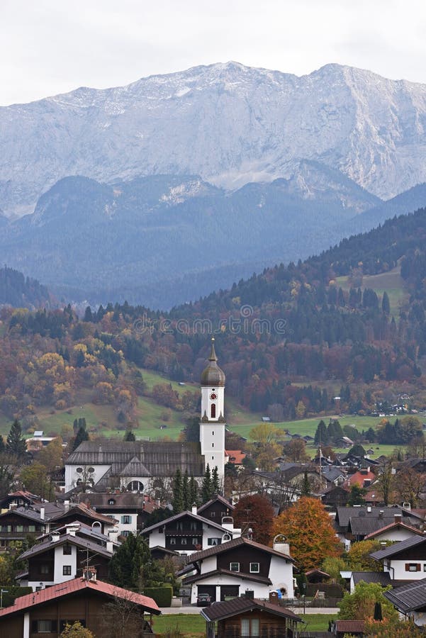 City Garmisch-Partenkirchen In Bavaria Stock Image - Image of ...