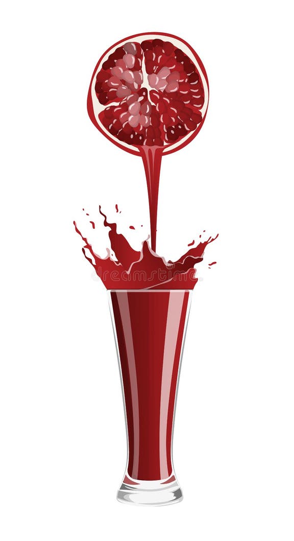 Garnet juice. stock vector. Illustration of beverage - 97946028