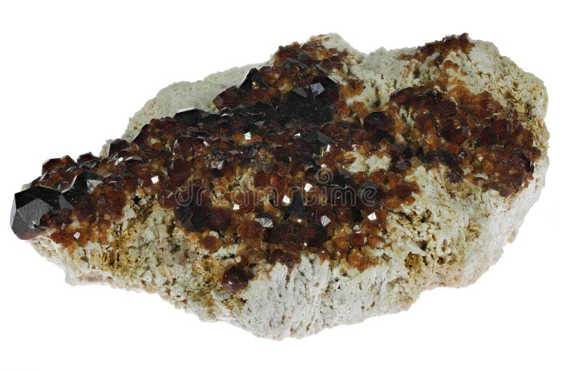Garnet on matrix stock image. Image of leyan, resources - 232510009