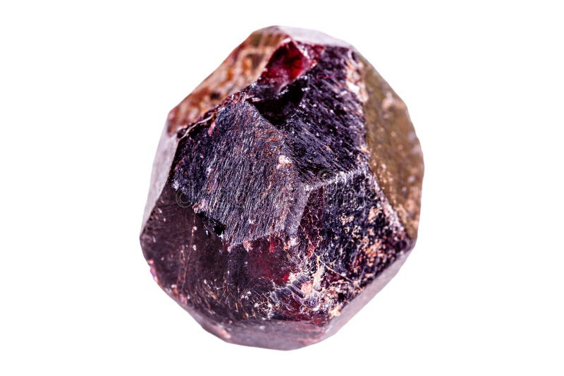 Garnet Mineral Stone on a White Background Stock Photo - Image of ...